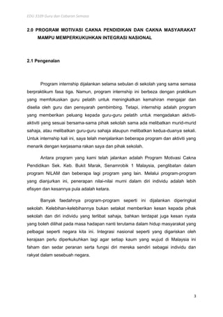 Soalan 1 internship dan perpaduan (integrasi) | PDF