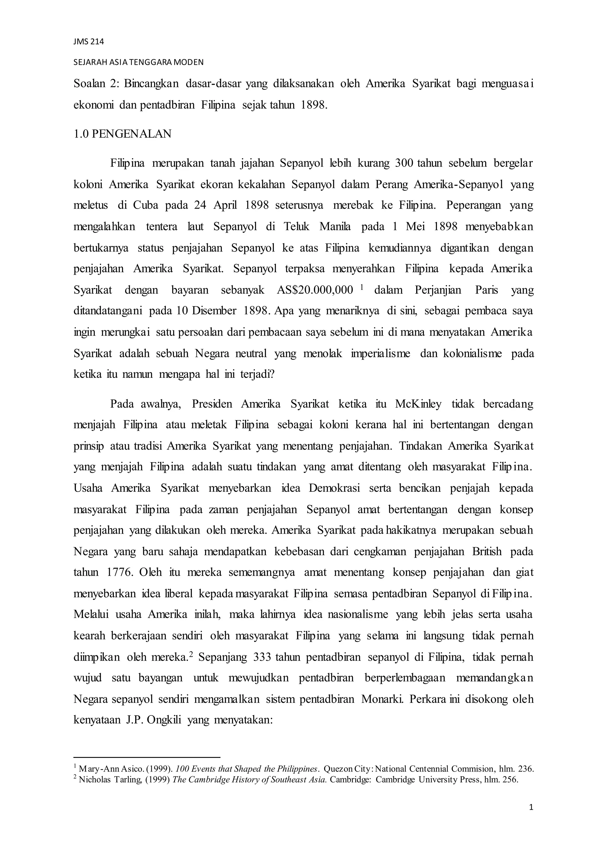 Contoh Assignment Upah | PDF