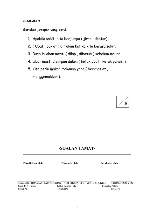 SOALAN AKHIR TAHUN PJK TAHUN 1.docx