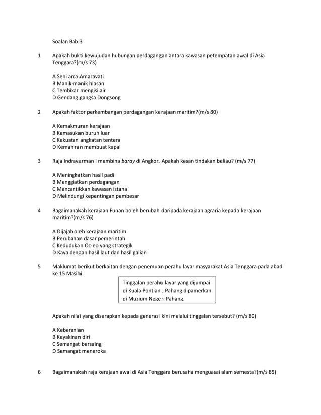 Soalan bab 3 | PDF
