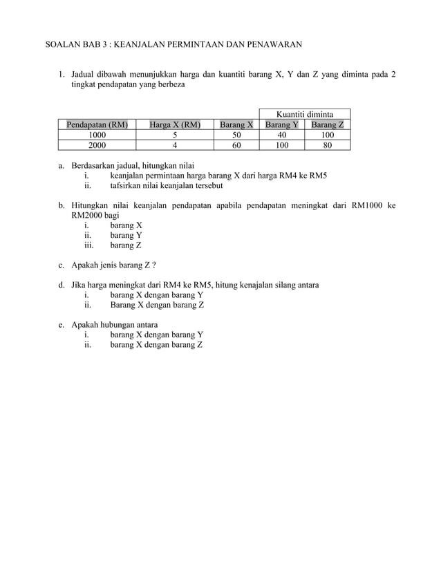 Soalan bab 3 mikro | PDF