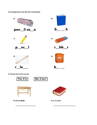 Soalan Bahasa Inggeris Tahun 1 Kertas 2(cefr) | PDF