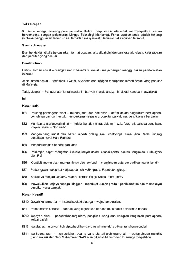 Soalan dan skema jawapan skrip contoh bm p2 2017 | PDF