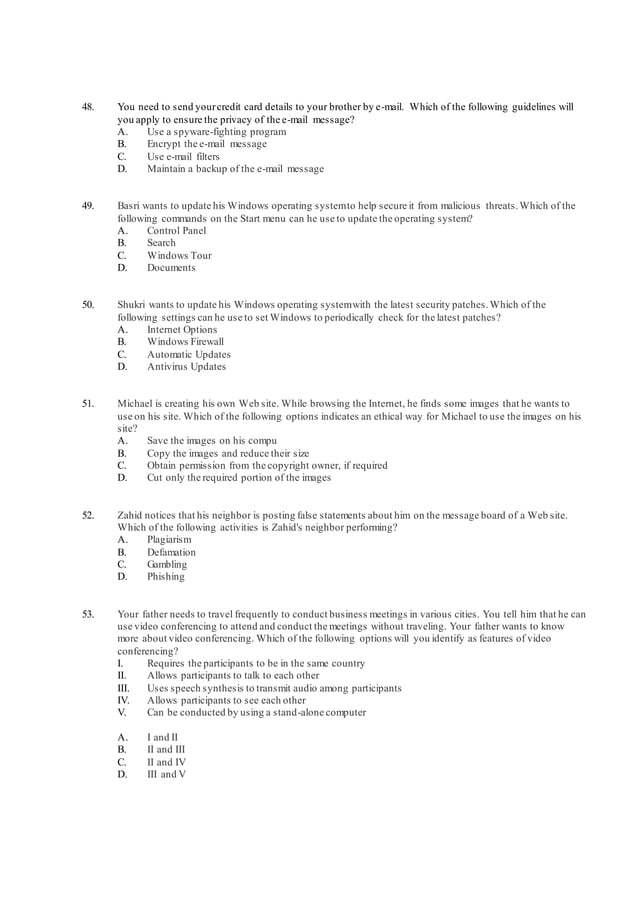 Soalan ictl bi | DOCX | Operating Systems | Computer Software and ...