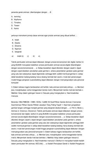 Soal animasi | DOCX