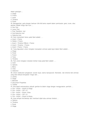 Soal animasi edit | DOCX
