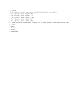 Soal animasi edit | DOCX