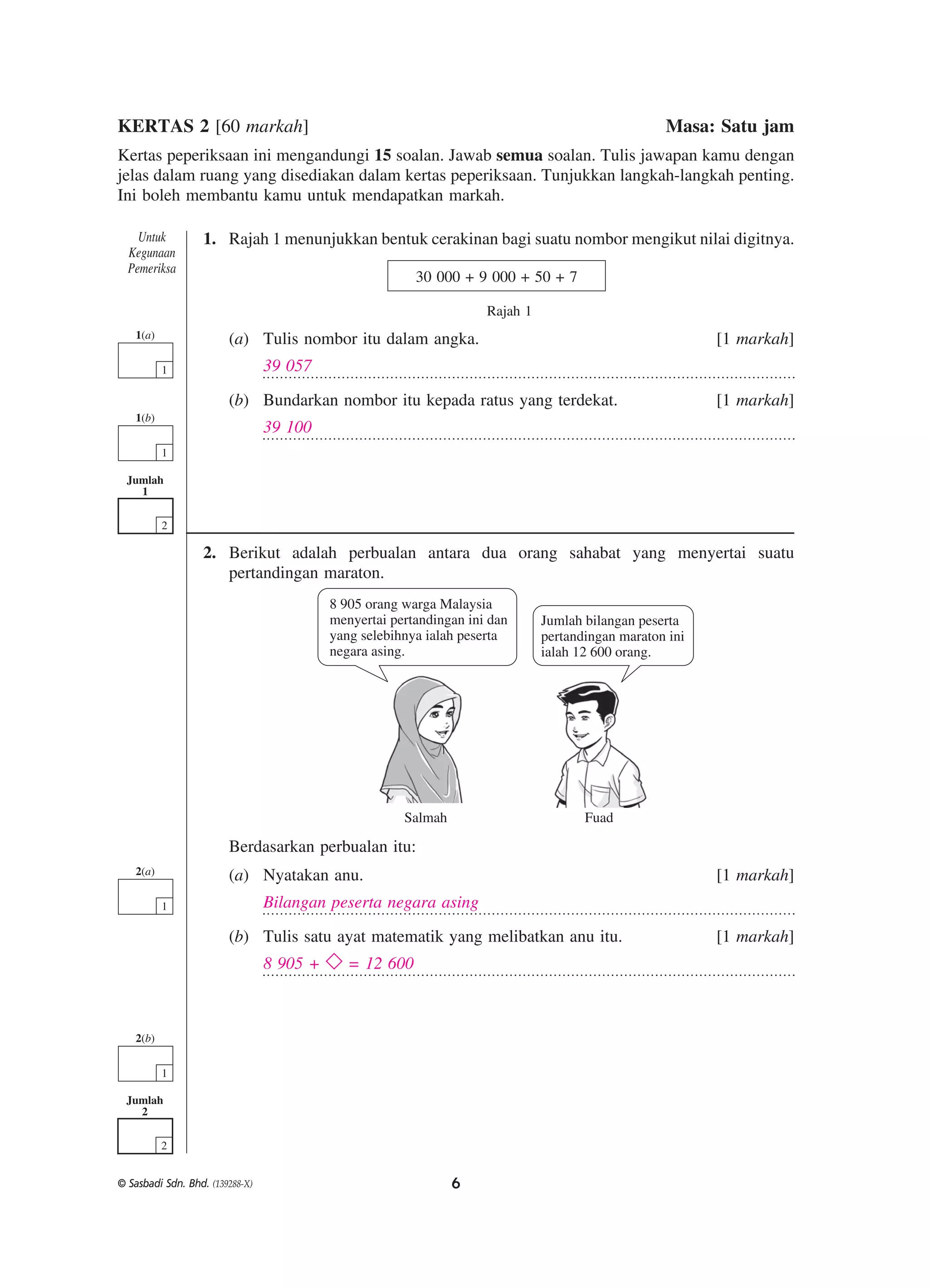 MATEMATIK TAHUN 4 - SOALAN + JAWAPAN | PDF