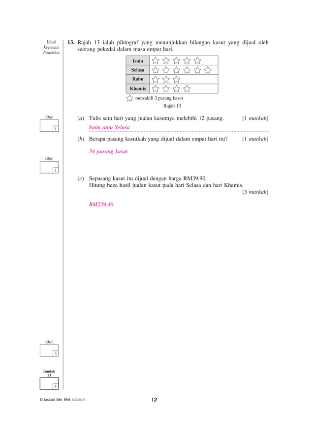 MATEMATIK TAHUN 4 - SOALAN + JAWAPAN | PDF