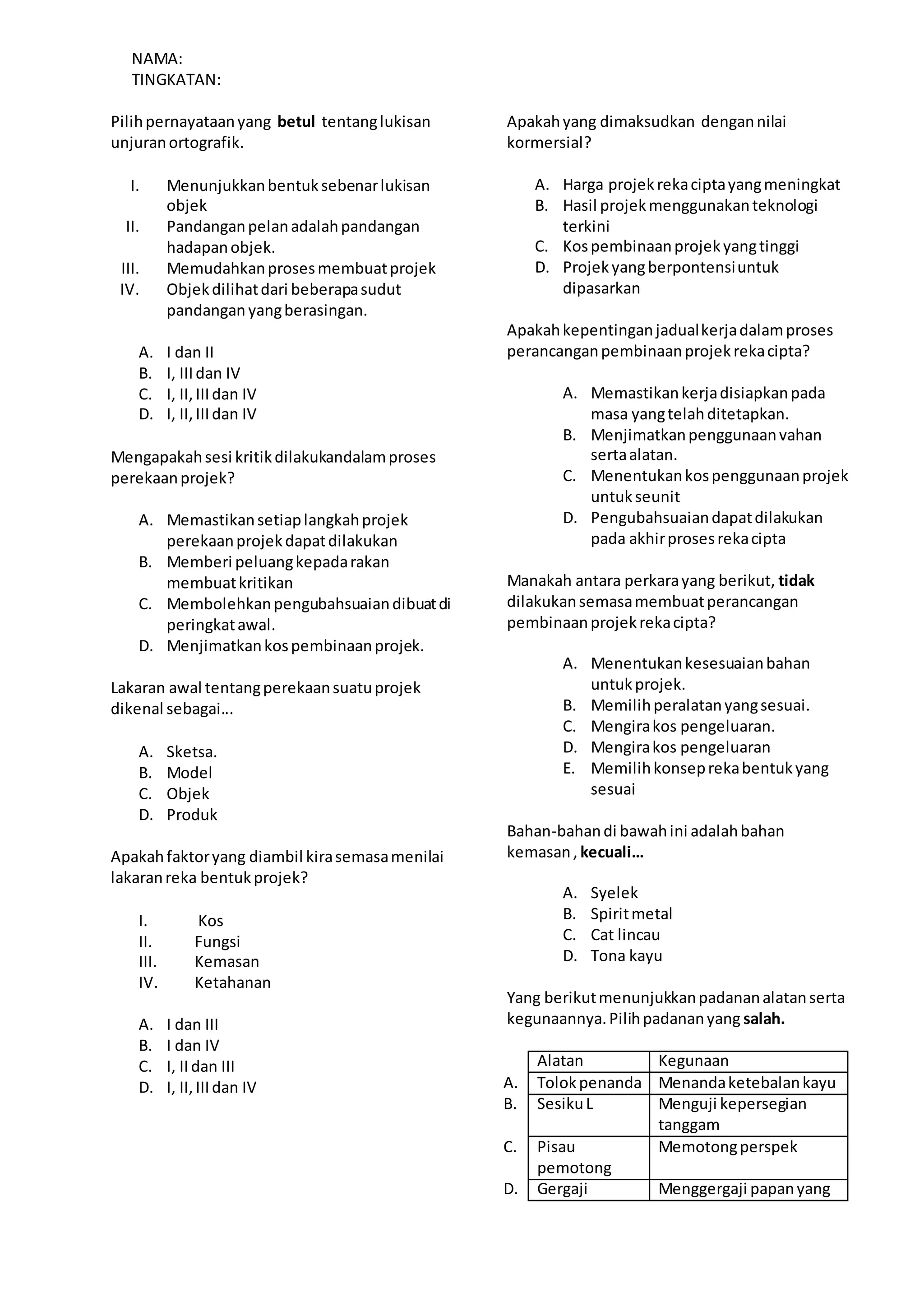 Soalan khb tingkatan 3 | DOCX