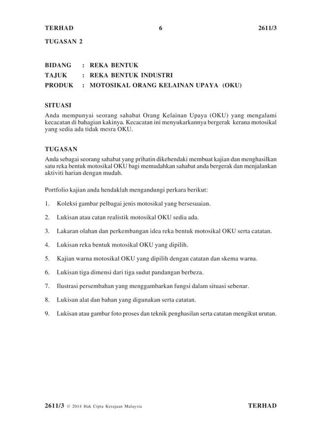 Soalan krsv 2611 3 spm2014 | PDF