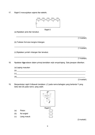 SOALAN KEMAHIRAN TEKNIKAL TINGKATAN 3 | PDF