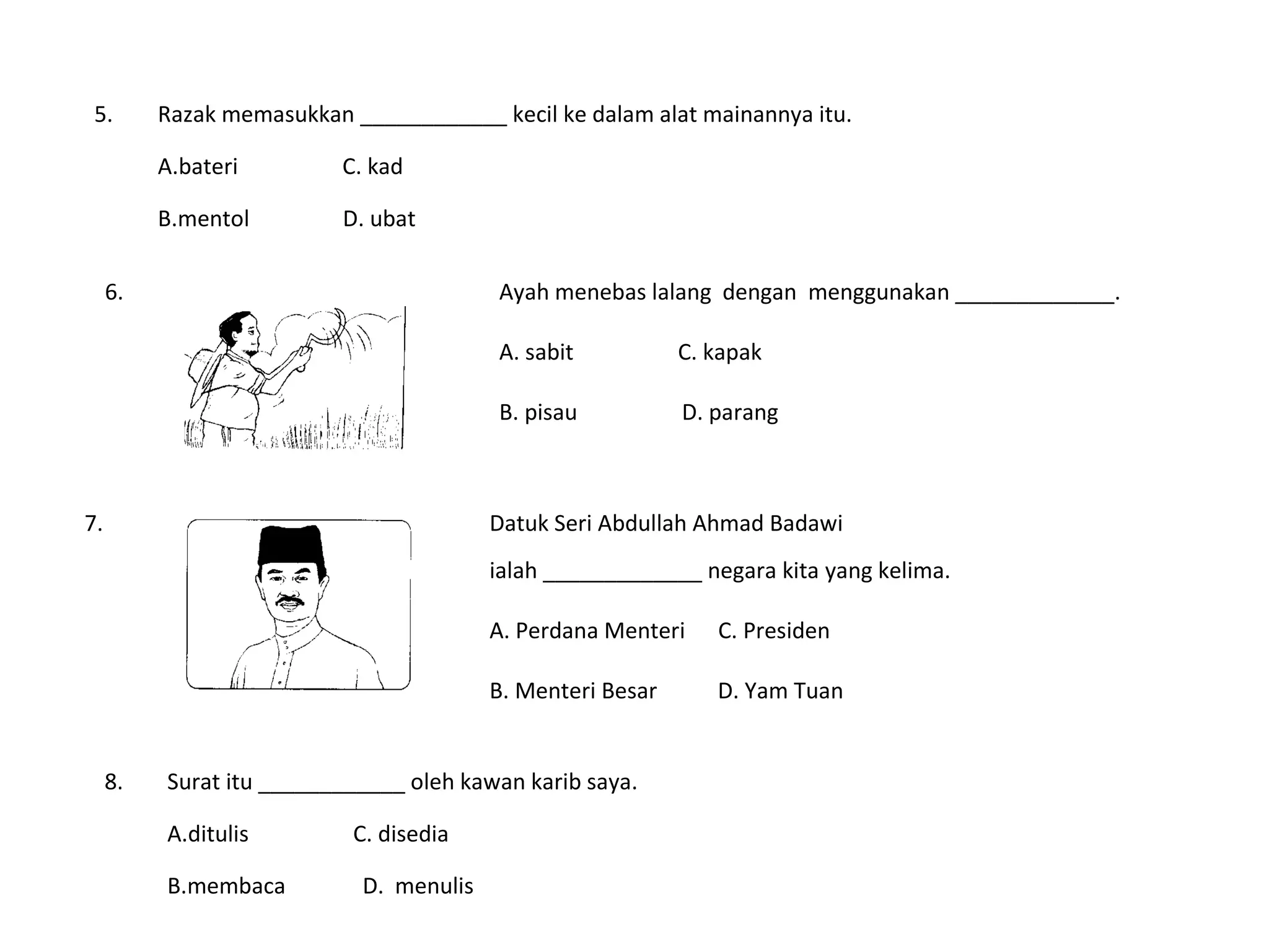 Soalan Kuiz Bahasa Melayu oleh Lee Mei Li | PPT