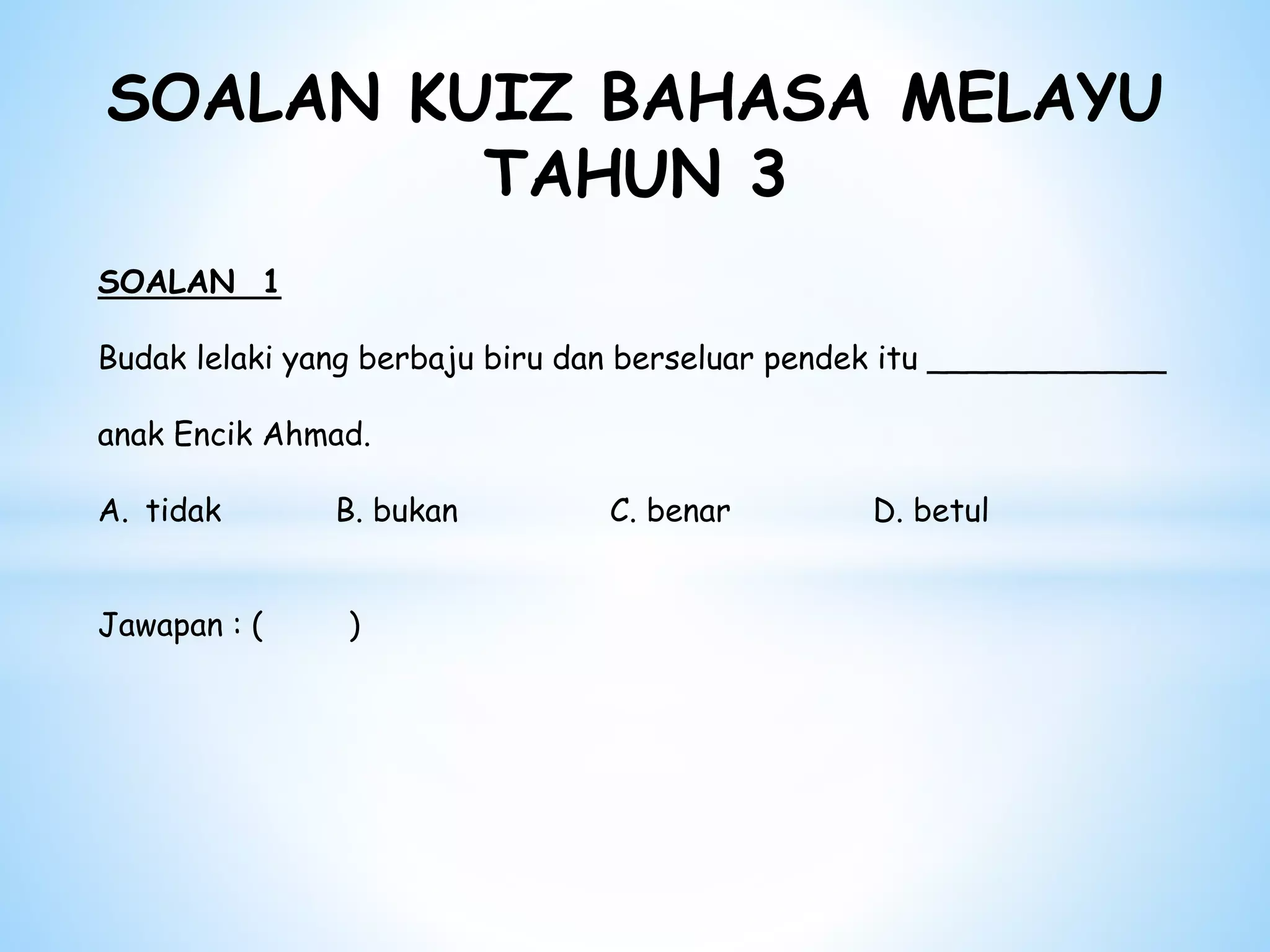 Bahasa Melayu Tahun 3 | PPT