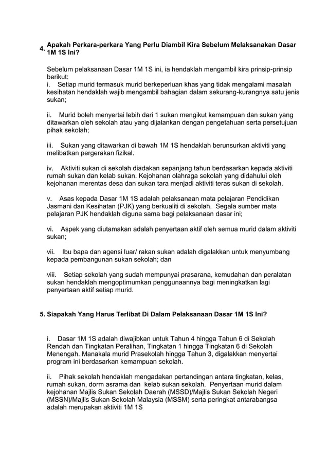 Soalan lazim berkaitan 1 murid 1 sukan | DOCX