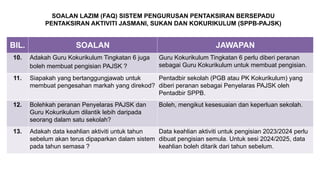 SOALAN LAZIM (FAQ) SPPB-PAJSK KPM KOKURIKULUM | PDF