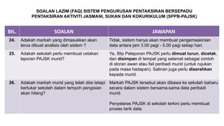 SOALAN LAZIM (FAQ) SPPB-PAJSK KPM KOKURIKULUM | PPT