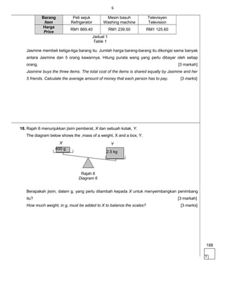 Soalan matematik t5-kertas 2 Tahun 5 | PDF