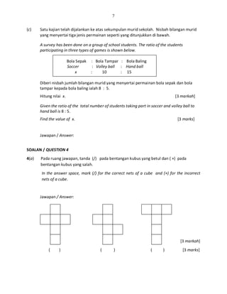 Soalan matematik PT3 | PDF