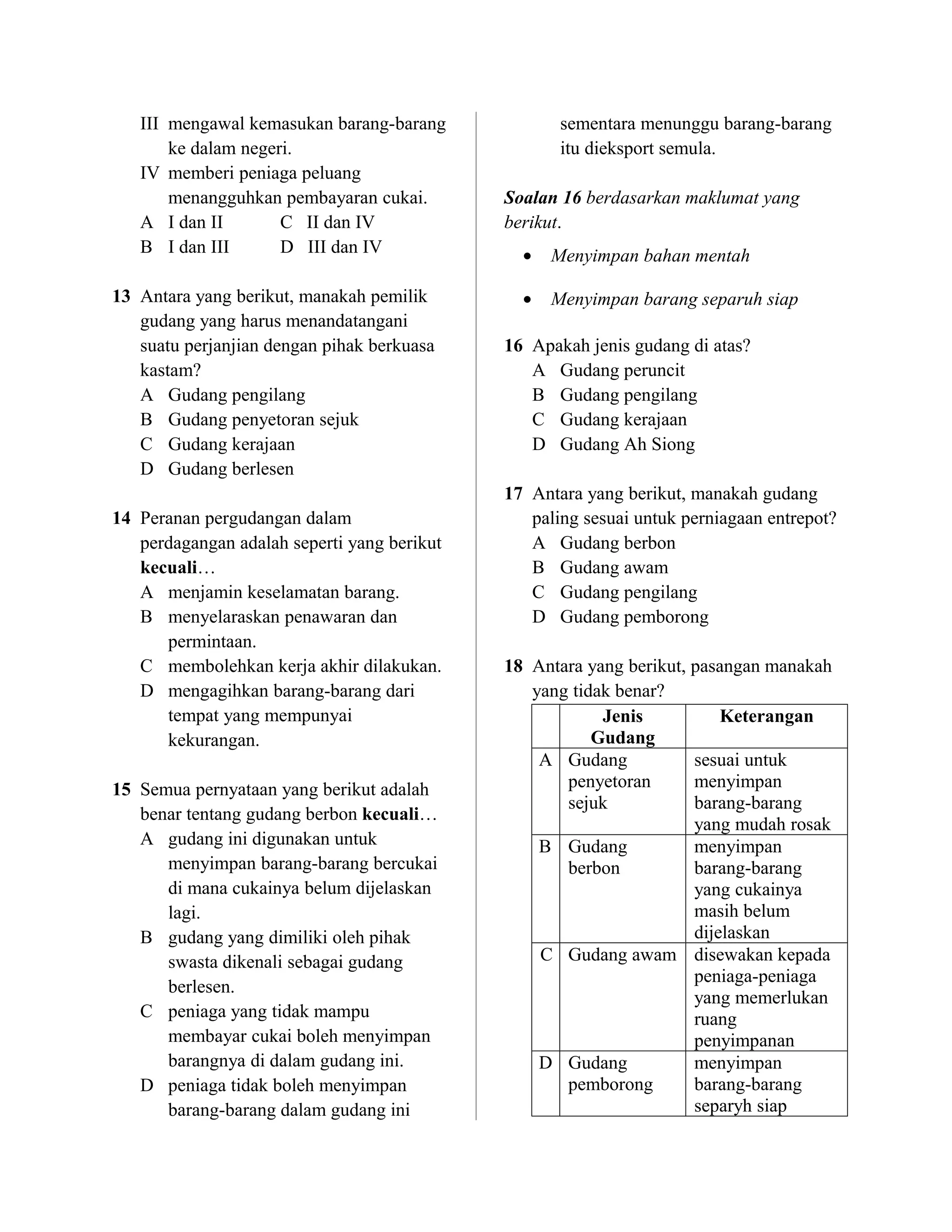 Soalan objektif | DOC