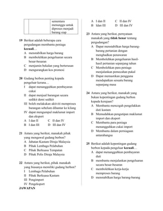 Soalan objektif | DOC