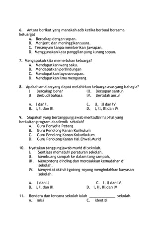 Soalan objektif aneka pilihan sejarah | PDF