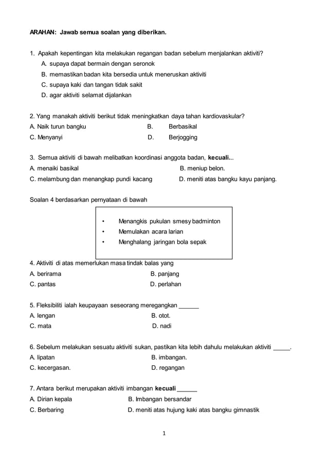Soalan pat pj tahun 4 | PDF