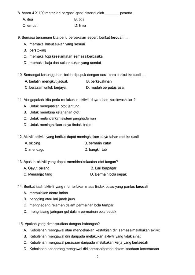 Soalan pat pj tahun 4 | PDF