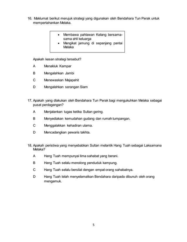 Soalan peperiksaan akhir tahun sejarah tahun 4 docx | DOCX