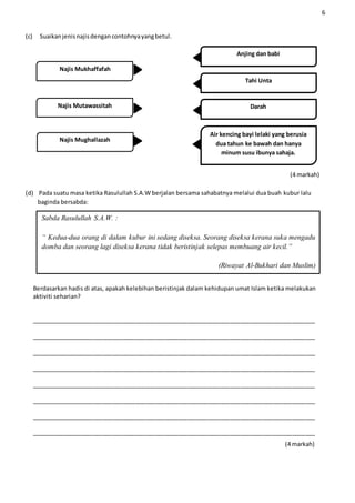 Soalan pendidikan islam tingkatan 1 | DOCX