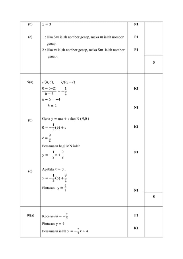 Soalan Pertengahan Tahun Matematik Tingkatan 4 | PDF