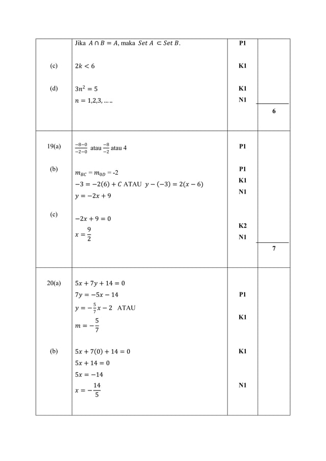Soalan Pertengahan Tahun Matematik Tingkatan 4 | PDF
