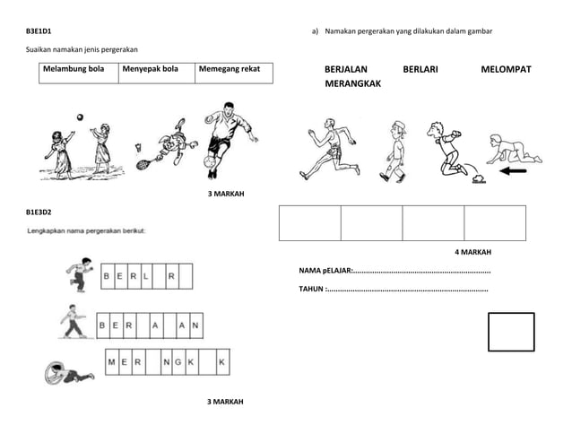 Soalan pjpk tahun 1 setengah tahun 2014 | PPT