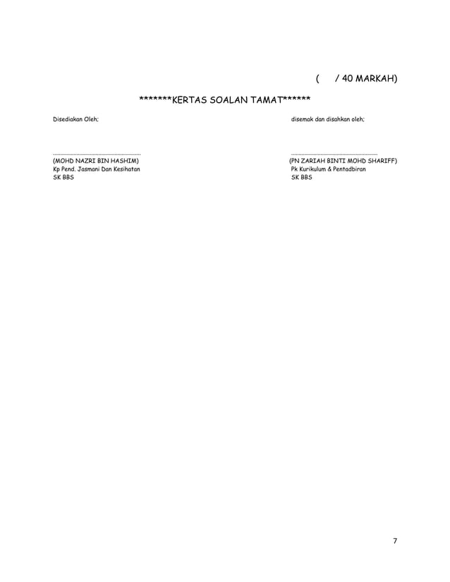 Soalan pk thn 1 oktober 2014 | DOC