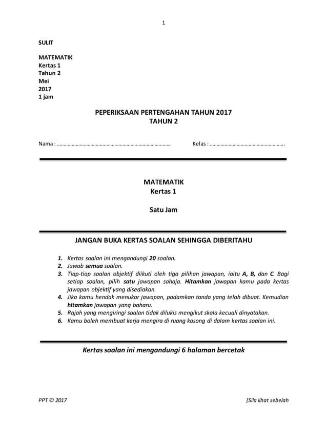 Soalan ppt mt t2 k1 | DOCX