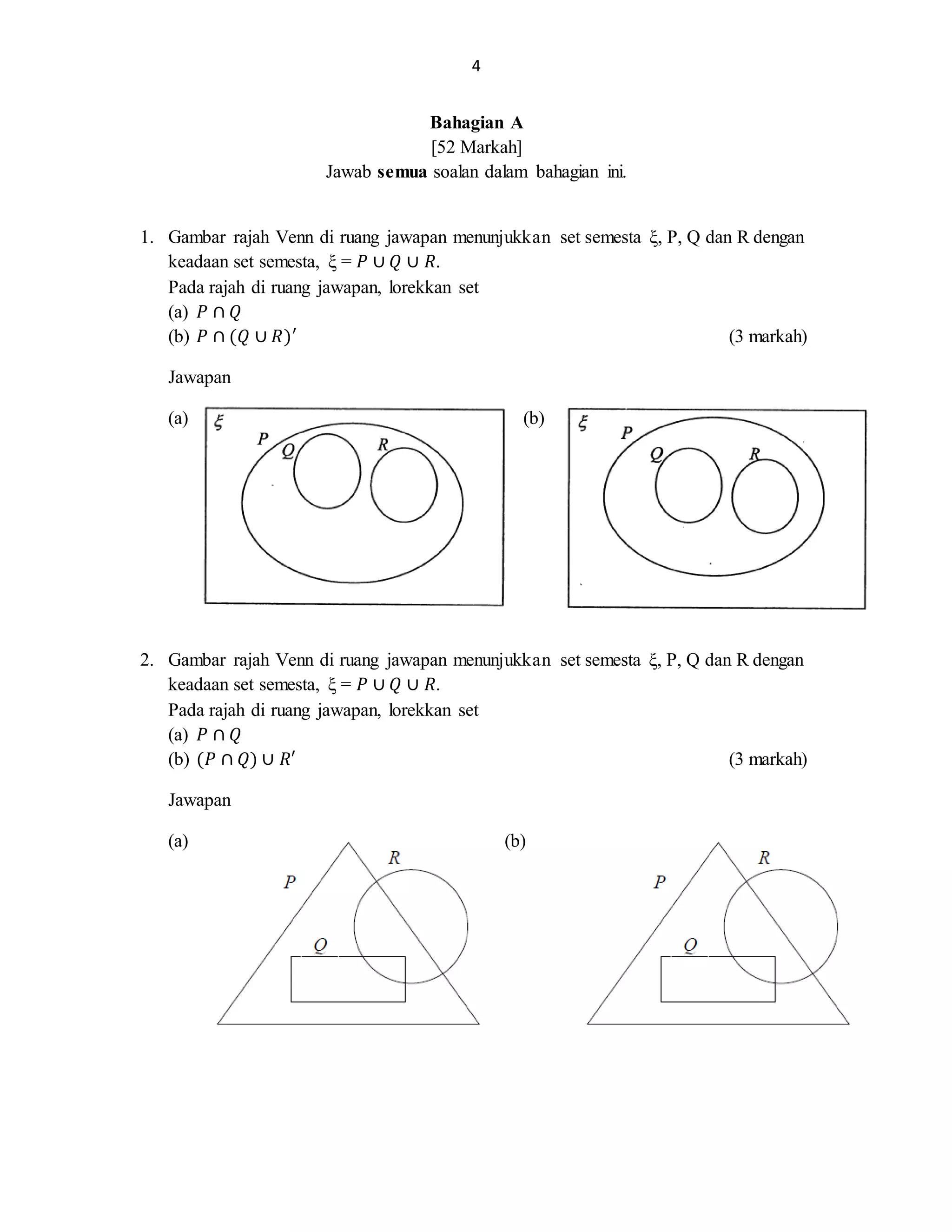 Soalan matematik tingkatan 4 ppt 2019 | DOCX