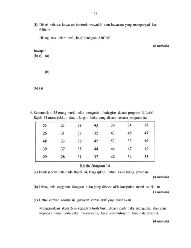 Soalan matematik tingkatan 4 ppt 2019 | DOCX