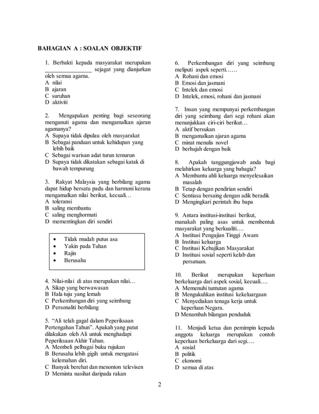 Soalan psk akhir tahun 2019 | PDF