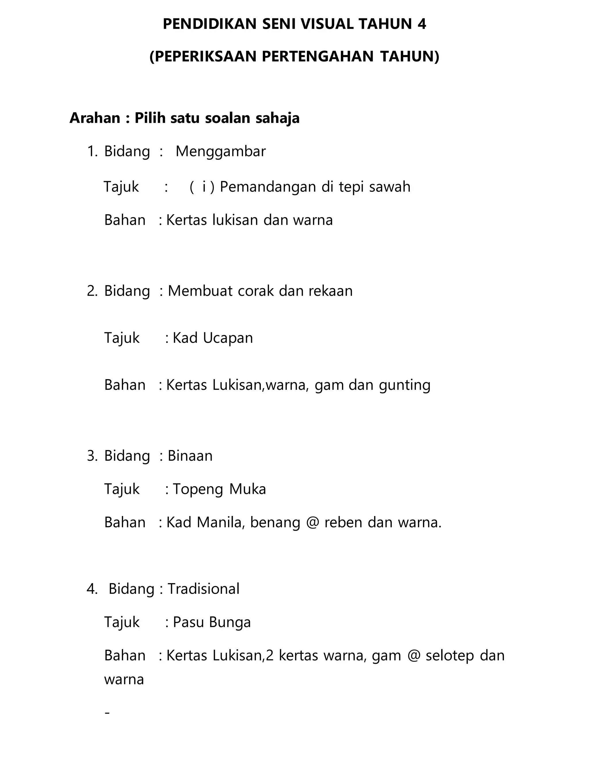 Soalan psv pertengahan tahun 4 | DOCX