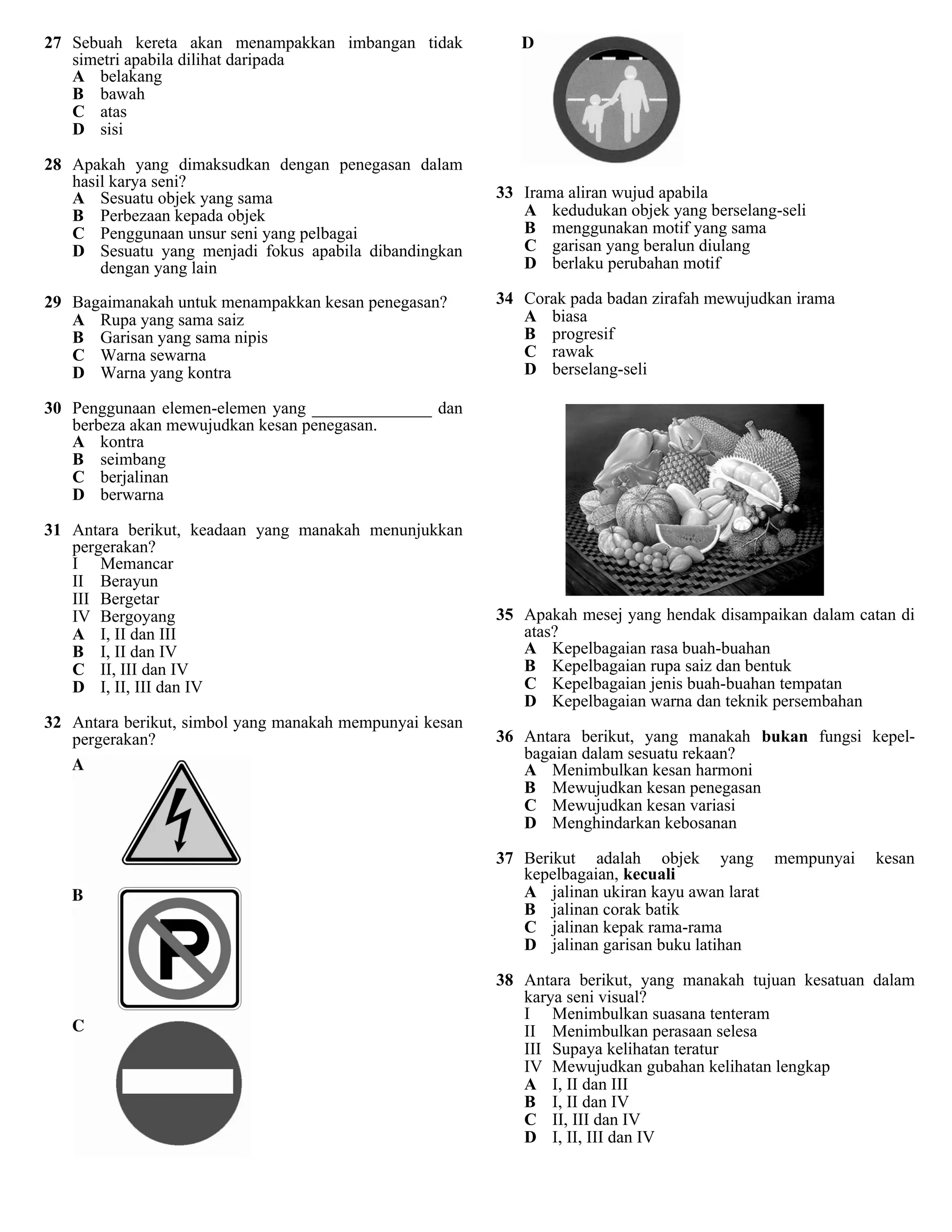 Pendidikan seni tingkatan 1 | DOC