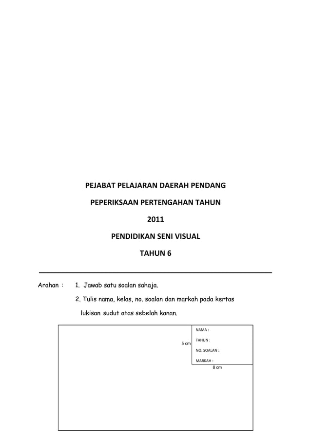 Soalan psv tahun 4, 5, 6 siap skema (1) | DOC