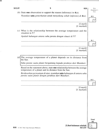 Soalan Sains Upsr 2011 B Pdf