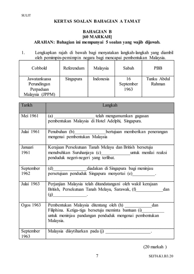 Soalan sejarah tahun 6 tm lk1 2020 | DOCX