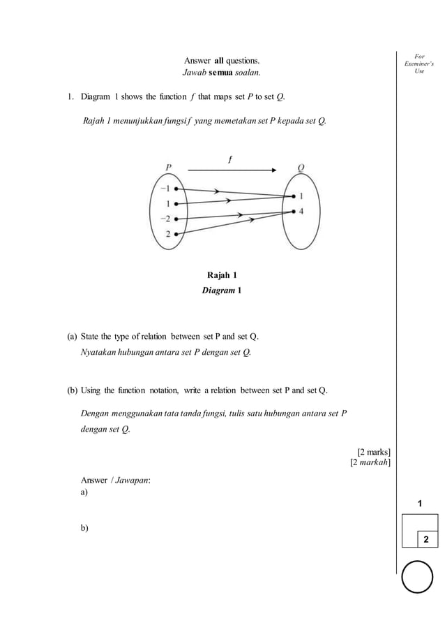Matematik Tambahan Soalan set 2 | PDF