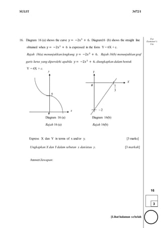Matematik Tambahan Soalan set 2 | PDF