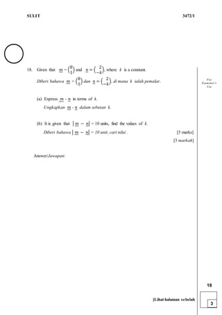Matematik Tambahan Soalan set 2 | PDF