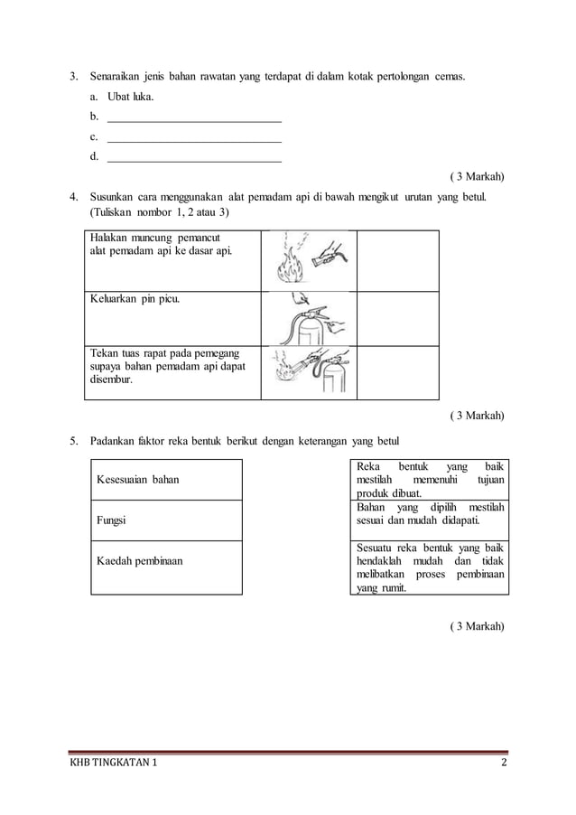 Soalan setengah thn kh t1 2015 | PDF | Free Download