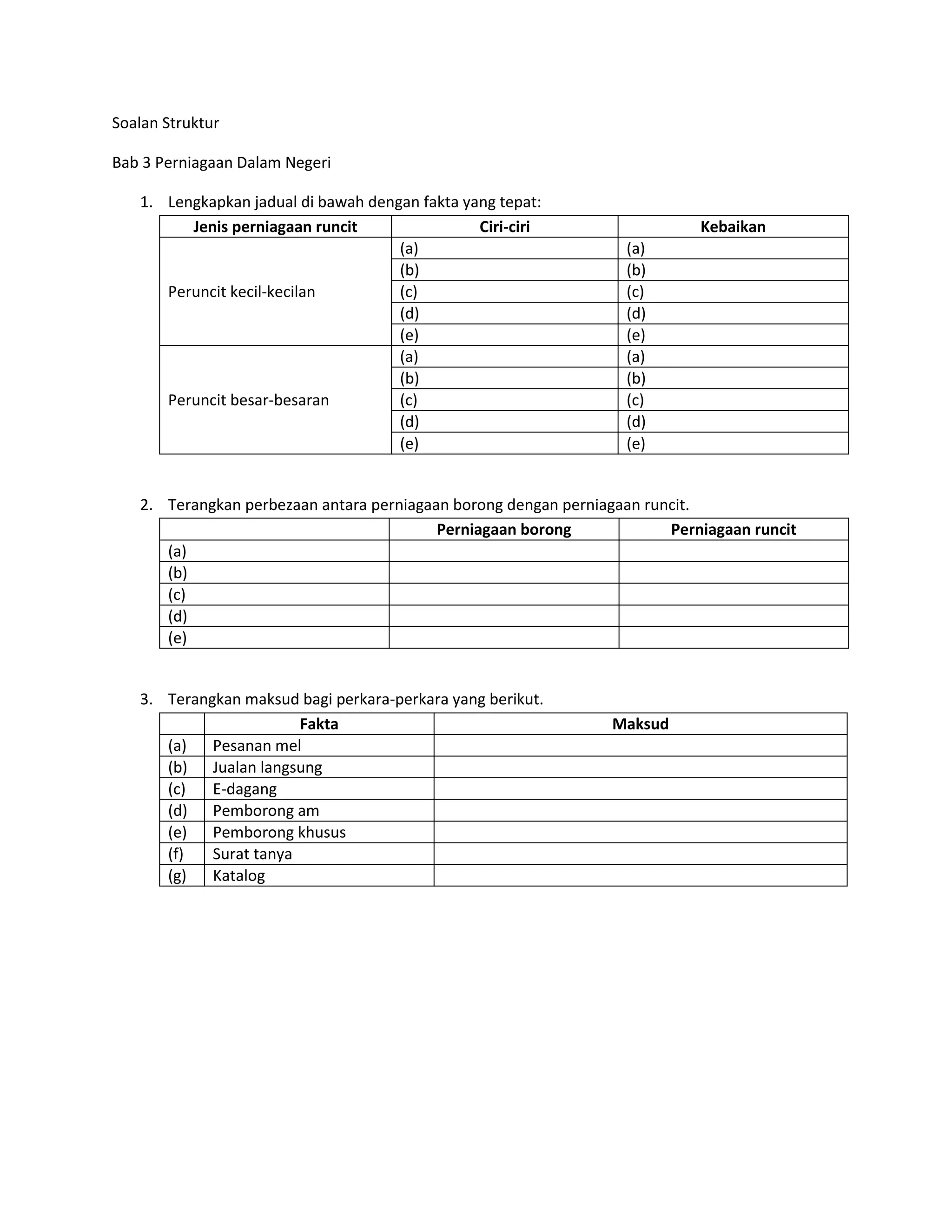 Soalan struktur bab 3 | PDF