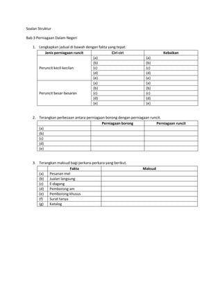 Soalan struktur bab 3 | PDF