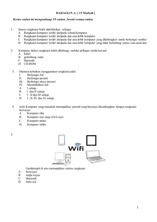 Soalan tmk tahun 5 ujian 1 | DOCX